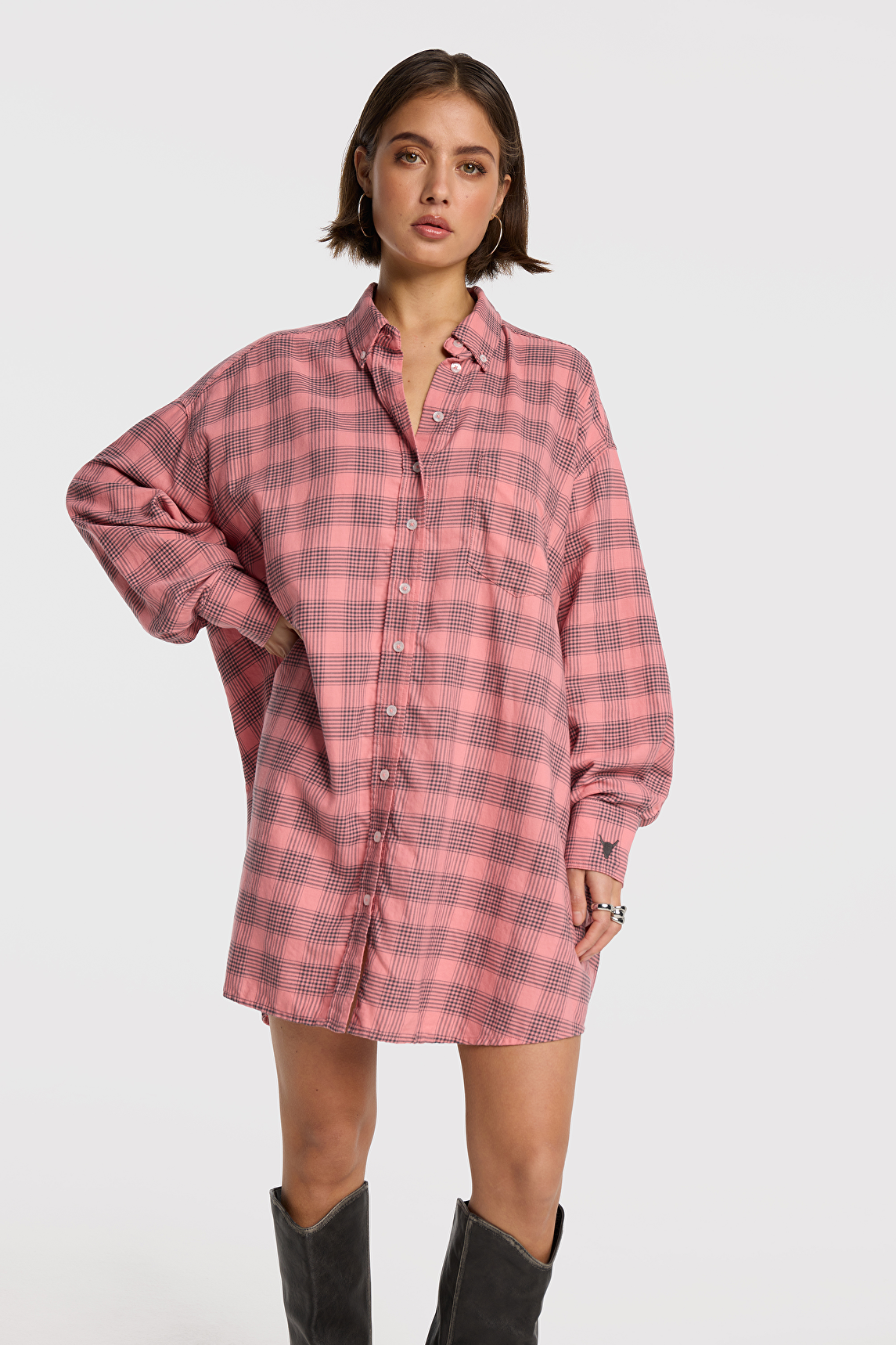 CHECK BLOUSE DRESS | Alix